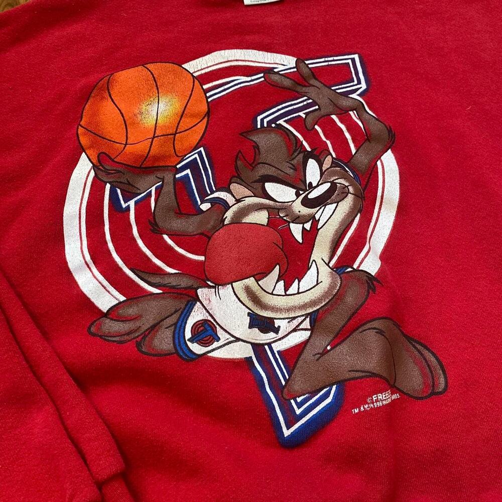 Vintage 1990s Space Jam Taz Tazmanian Devil Graphic S… - Gem